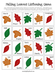 General Conference "Falling Leaves Listening Game" - Brightly Street